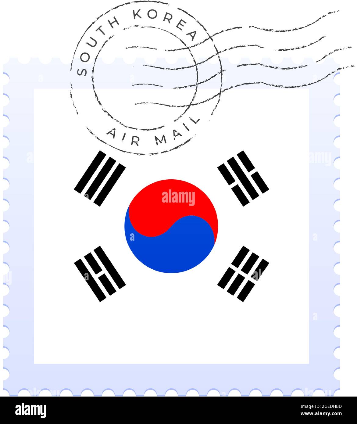 South korean passport stamp Stock Vector Images - Alamy