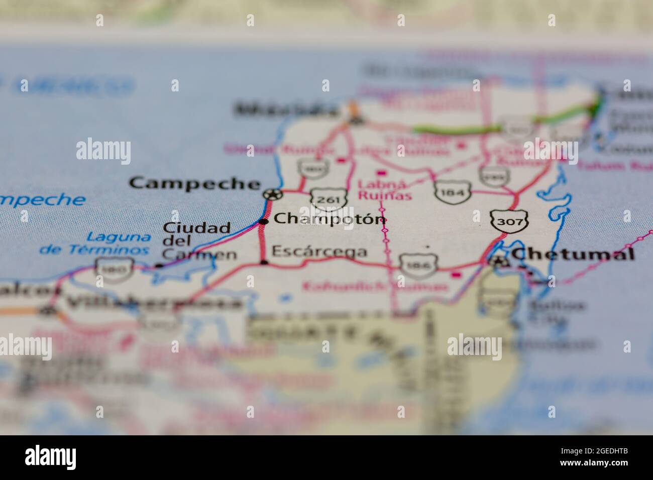 Map of champoton hi-res stock photography and images - Alamy