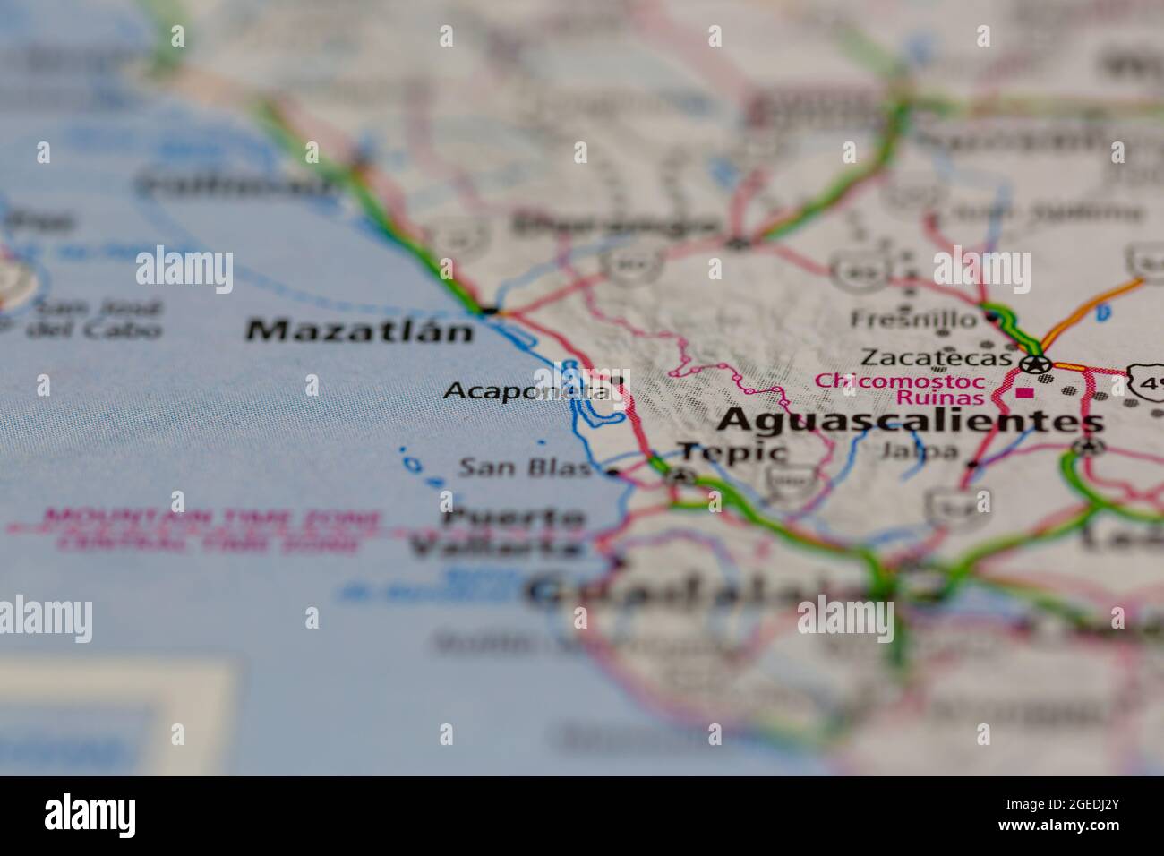 Map of acaponeta mexico hi-res stock photography and images - Alamy