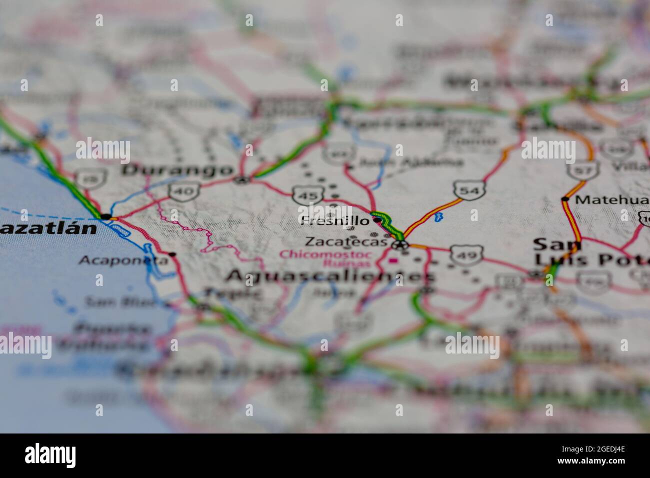 Map of fresnillo hi-res stock photography and images - Alamy