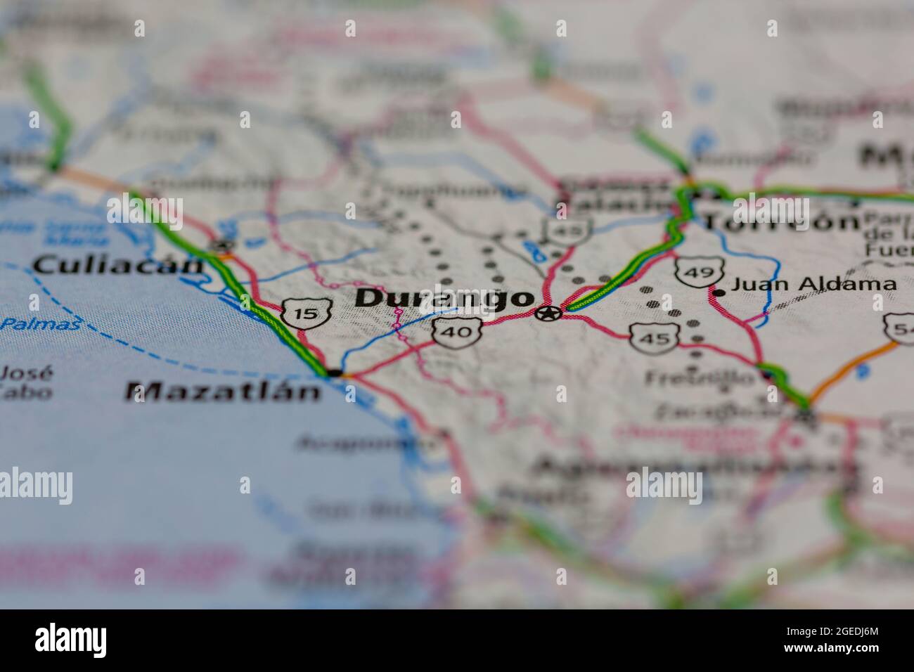 Durango on a map hi-res stock photography and images - Alamy