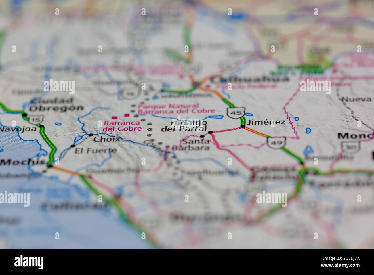 Map of hidalgo del parral hi-res stock photography and images - Alamy