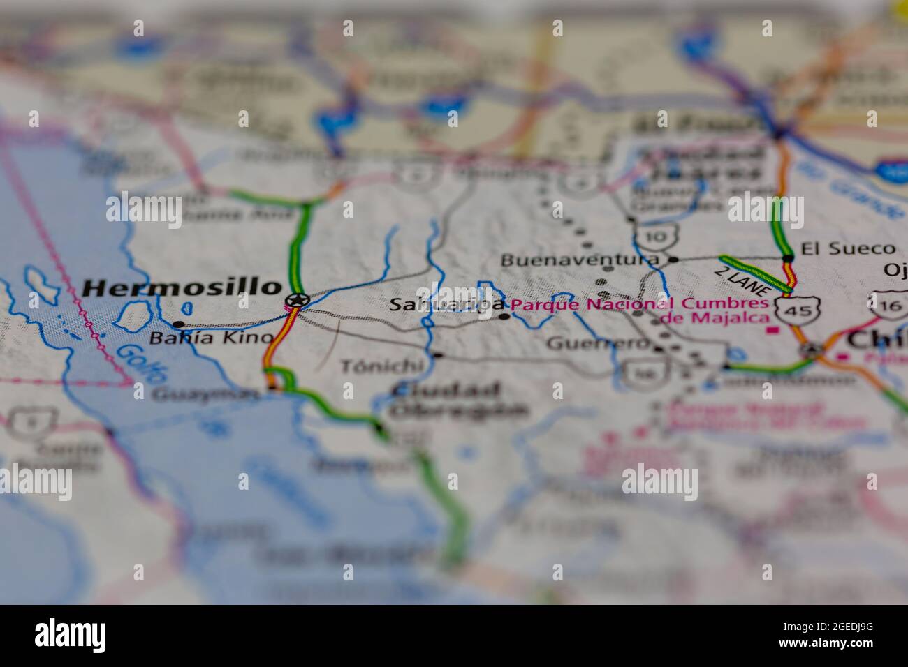 Sahuaripa on a map hi-res stock photography and images - Alamy