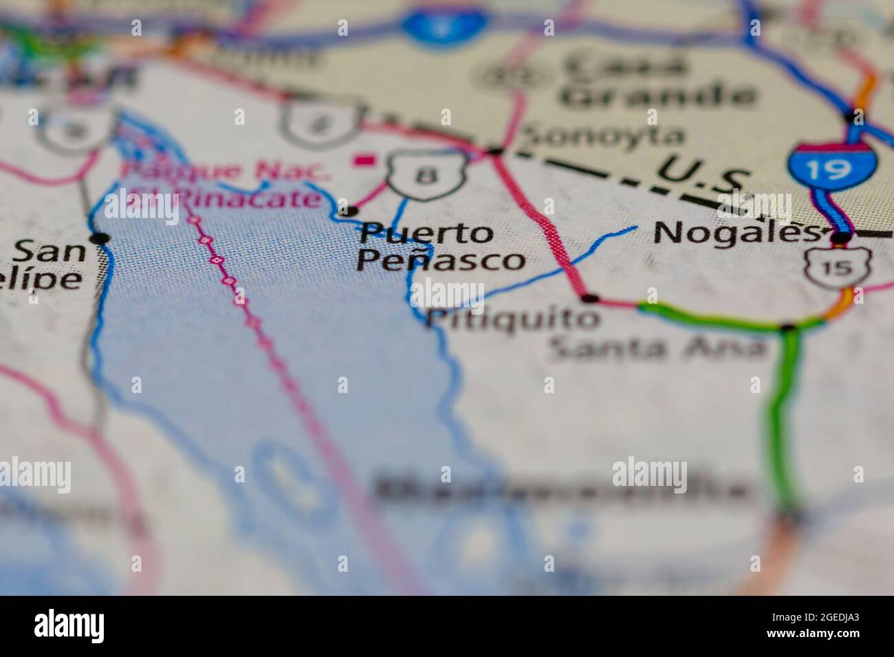 Map of puerto panasco mexico hi-res stock photography and images - Alamy