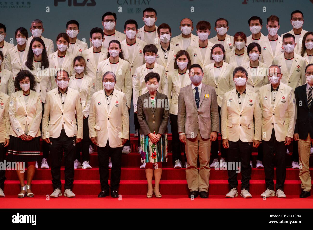 Hong Kong, China. 19th Aug, 2021. Hong Kong Chief Executive, Carrie Lam ...