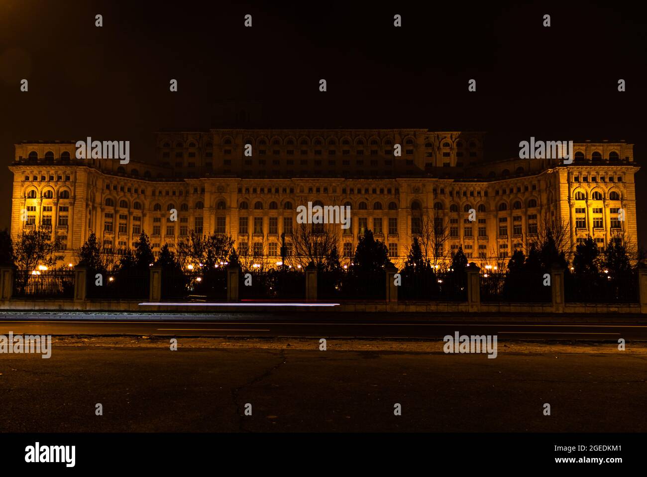 Palace of Parliament at night time, Bucharest, Romania Stock Photo - Alamy