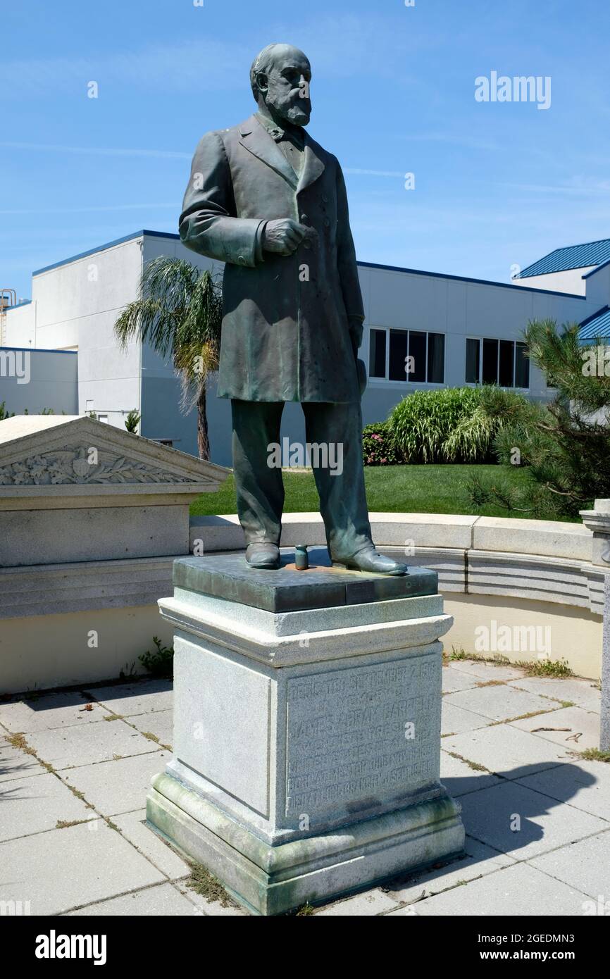 Statue of President James Garfield in Seven Presidents Memorial ...