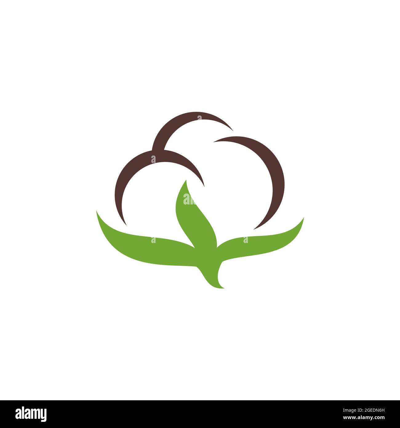 Cotton flower vector icon template symbol nature Stock Photo - Alamy