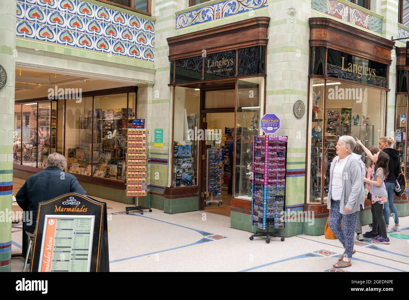 A view of the new Lanleys model shop in the Royal Arcade Norwich Stock ...