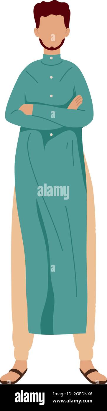young muslim man standing character Stock Vector Image & Art - Alamy