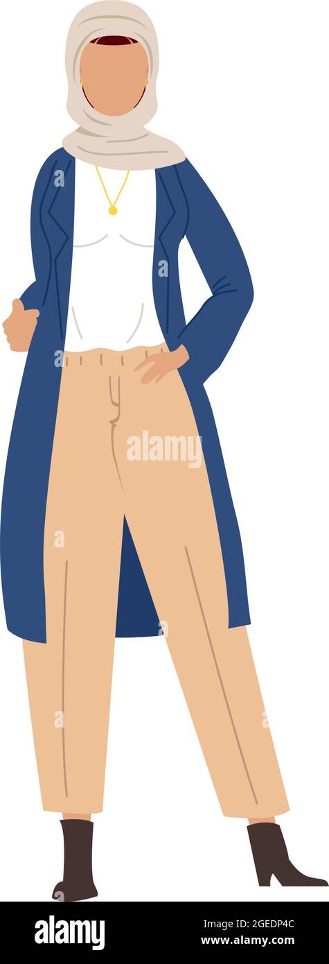 elegant muslim woman standing character Stock Vector Image & Art - Alamy