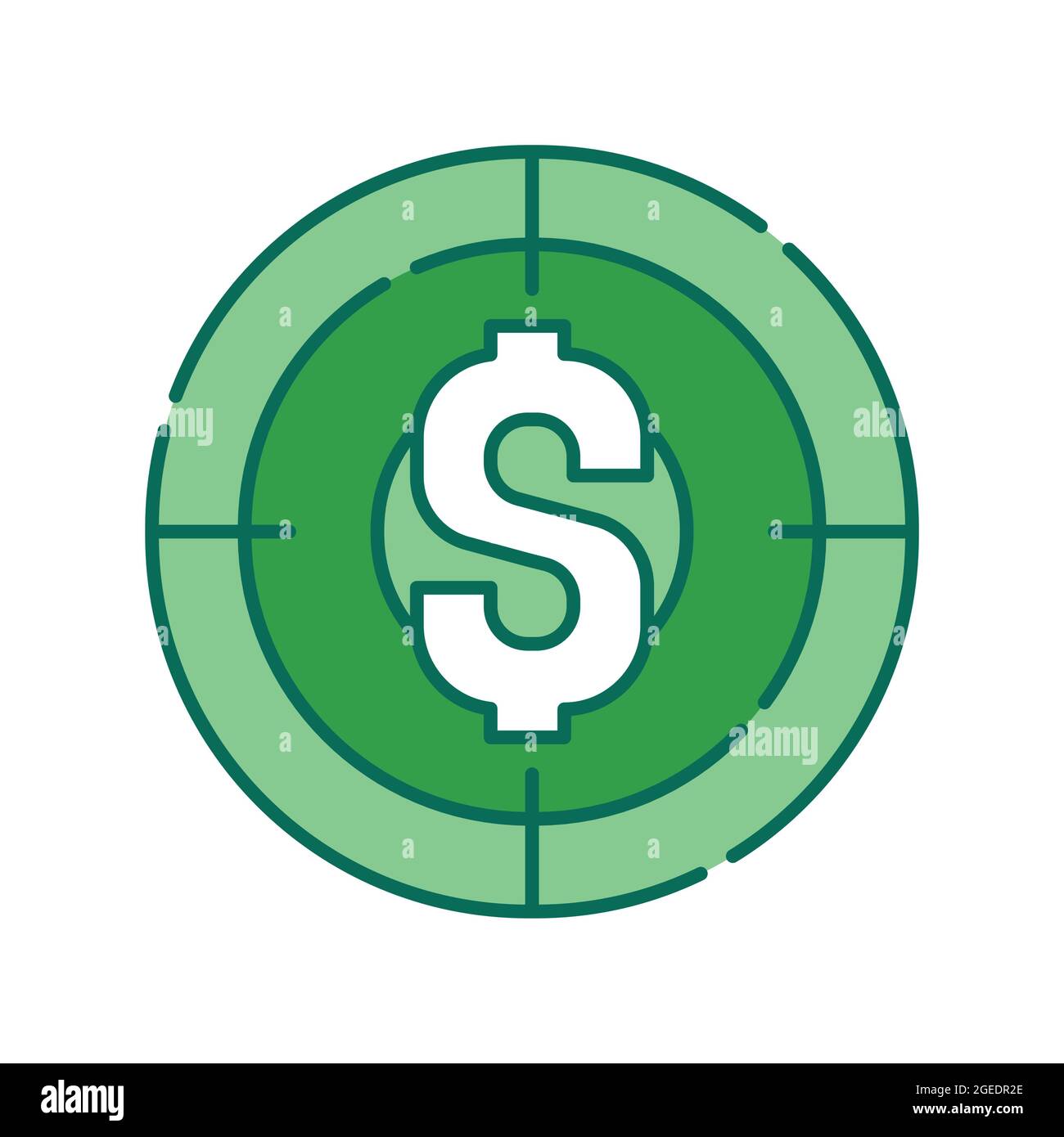 Financial goal color line icon. Investment planning. Pictogram for web ...