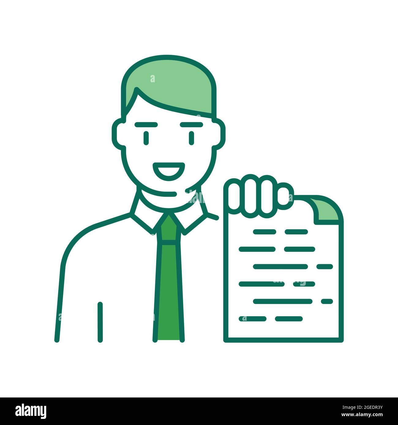 Financial advisor color line icon. Advice on investment, saving money ...