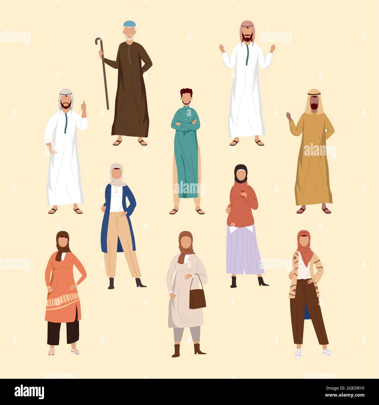 ten muslim community persons group Stock Vector Image & Art - Alamy