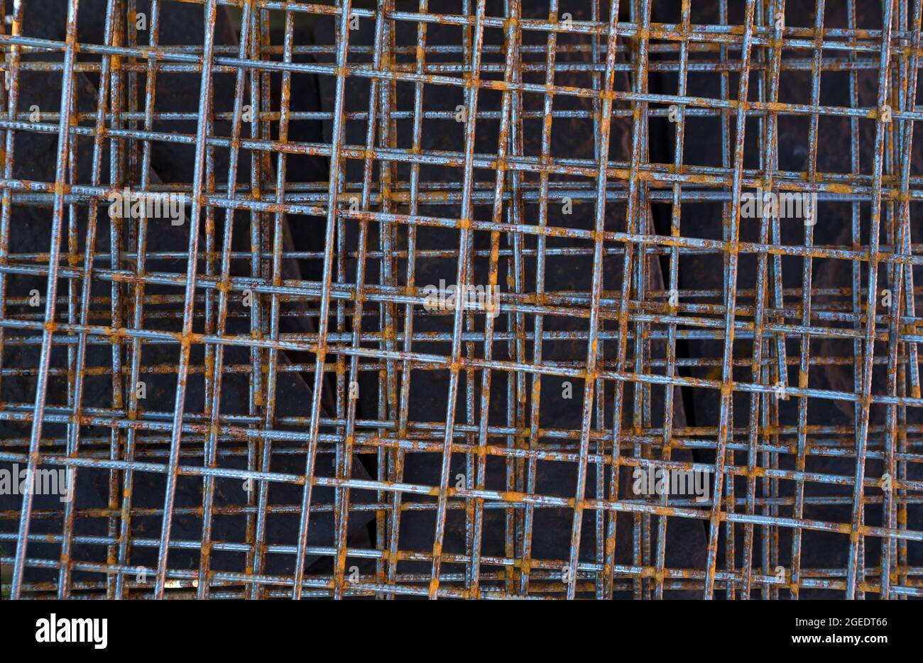 Wire fence. Metal net For construction. Steel wire Stock Photo - Alamy