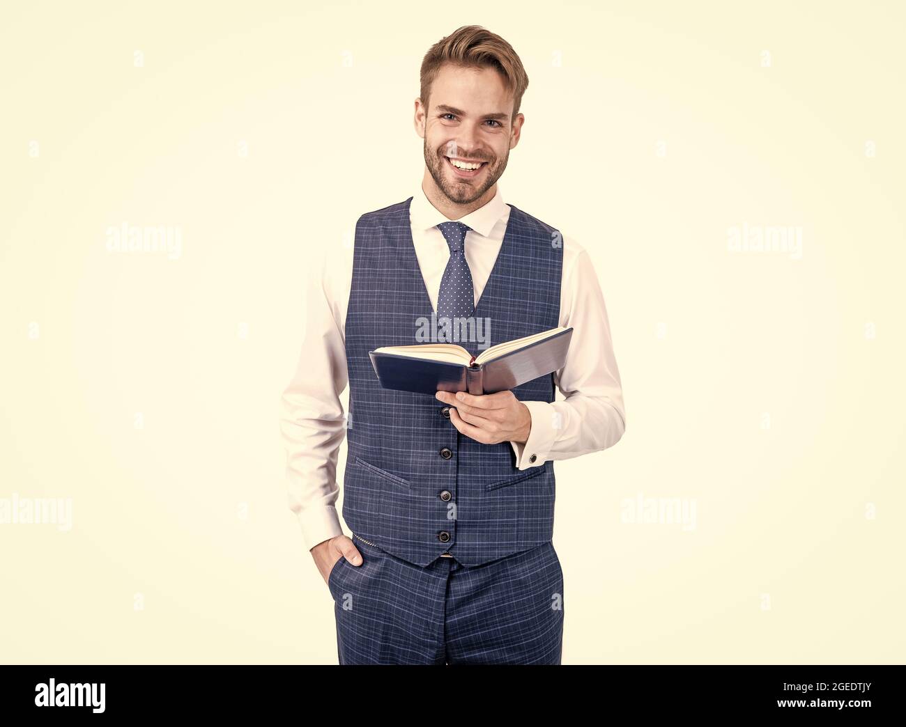 Career development coaching. Job trainer hold open book. Business ...