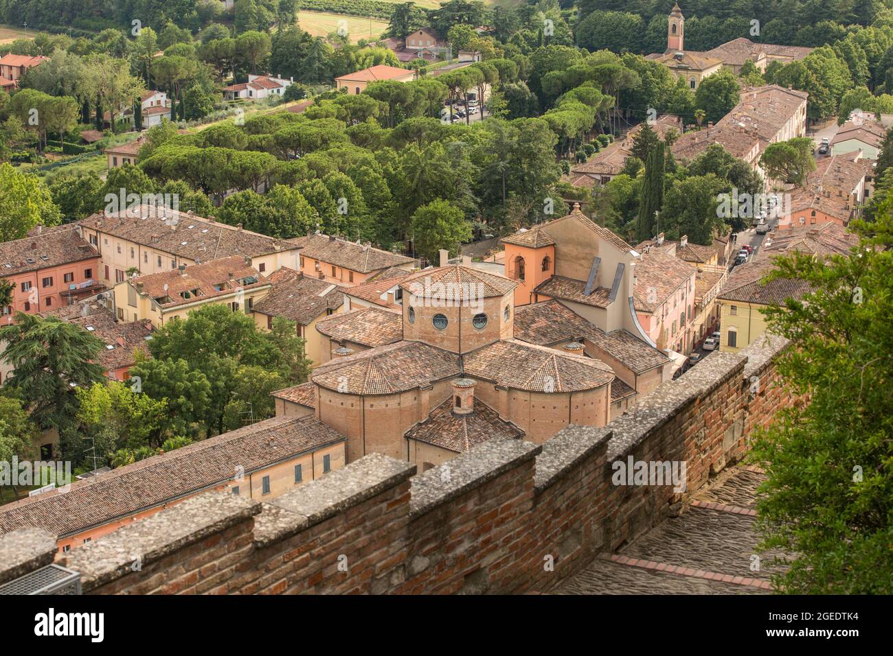 Brisighella, Ravenna, Emilia-Romagna, Italy. Aerial view of tiled ...