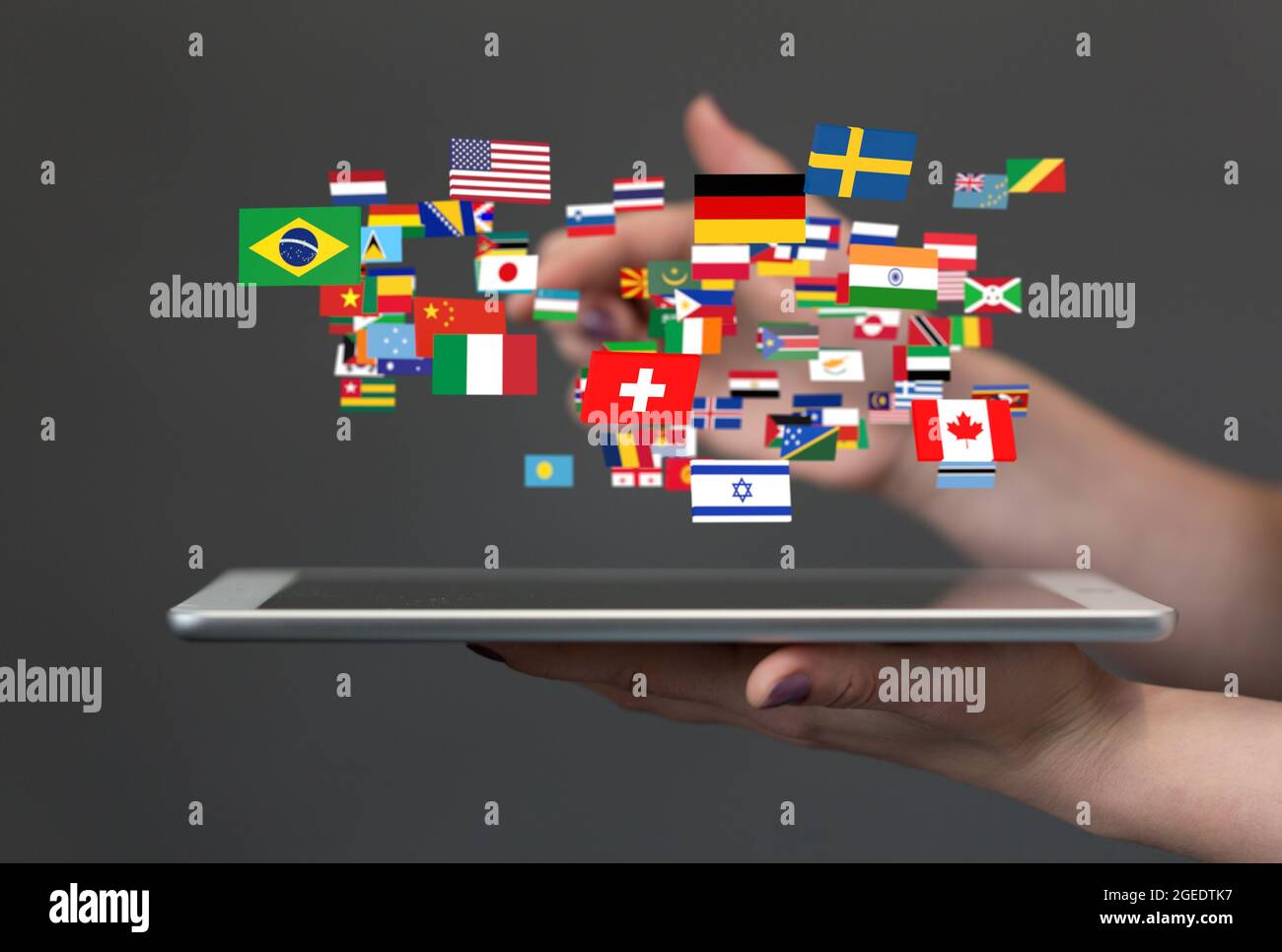 3D rendering of national flags of countries Stock Photo - Alamy