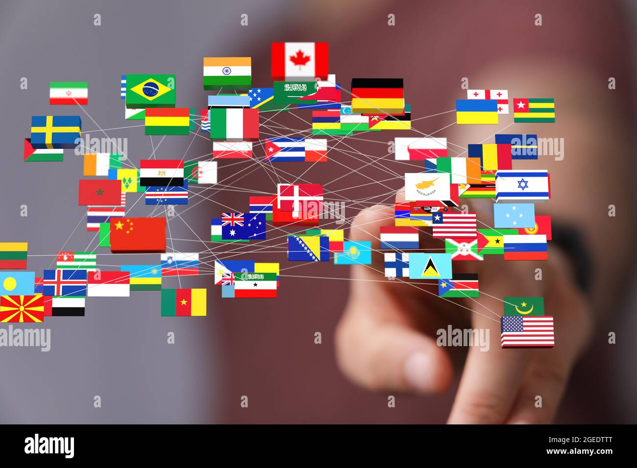 3D rendering of national flags of countries Stock Photo - Alamy