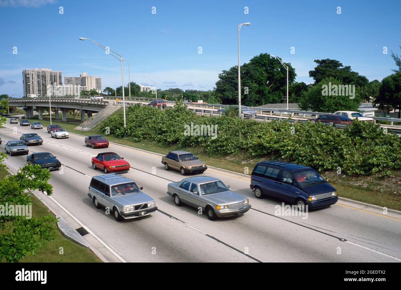 Miami Freeway - freeway on the edge of Miami, Florida, USA Stock Photo ...