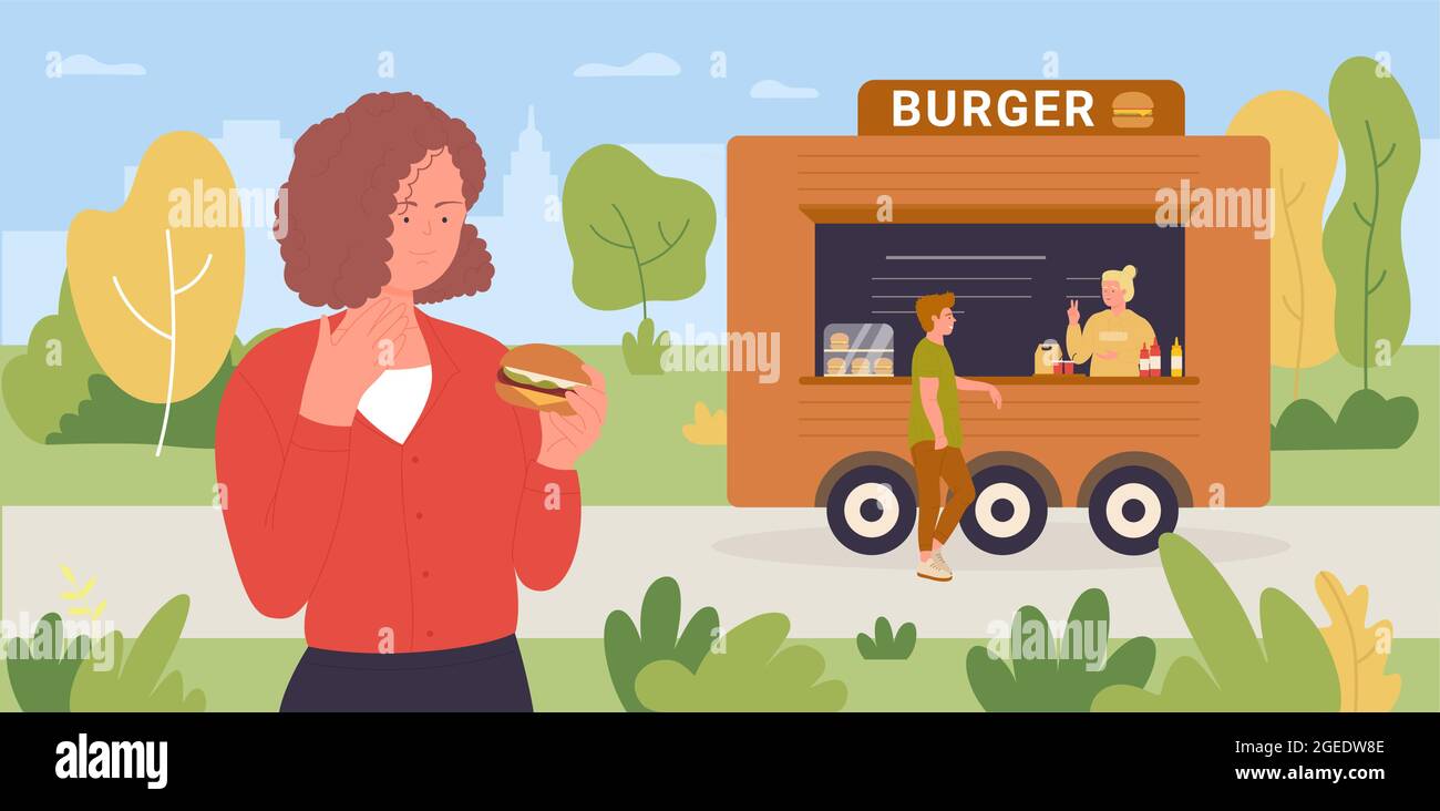 Guy eating food in car Stock Vector Images - Alamy