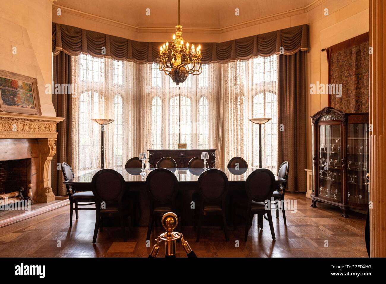 Colonial dining set with table and chairs in Casa Loma. Casa Loma is a ...