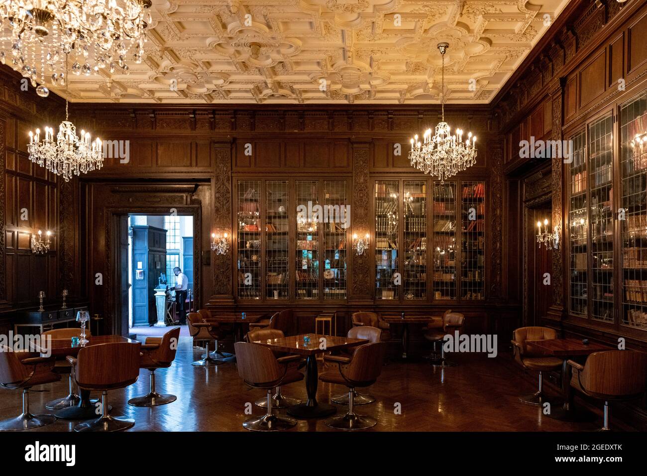 Library selves in Casa Loma. Casa Loma is a Gothic Revival architecture ...