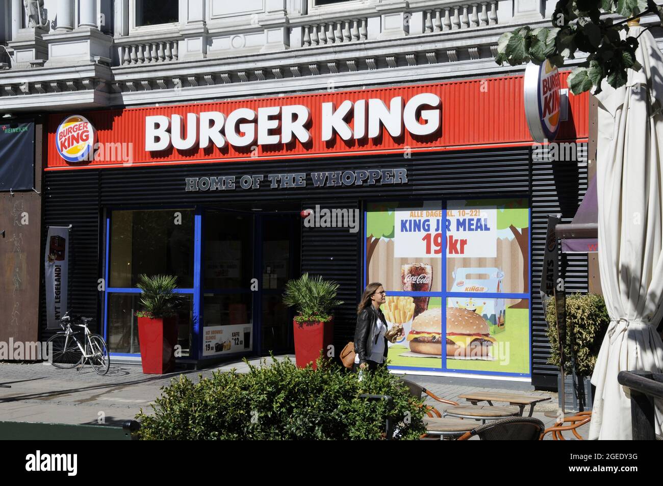 Copenhagen Denmark 17 August 2016- Burger king fast food restaurant on ...