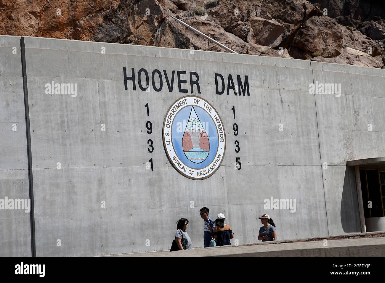 hOOVER DAM /ARIZONA /NEVADA/USA/02JUNE 2018 Hoover Dam was built during ...