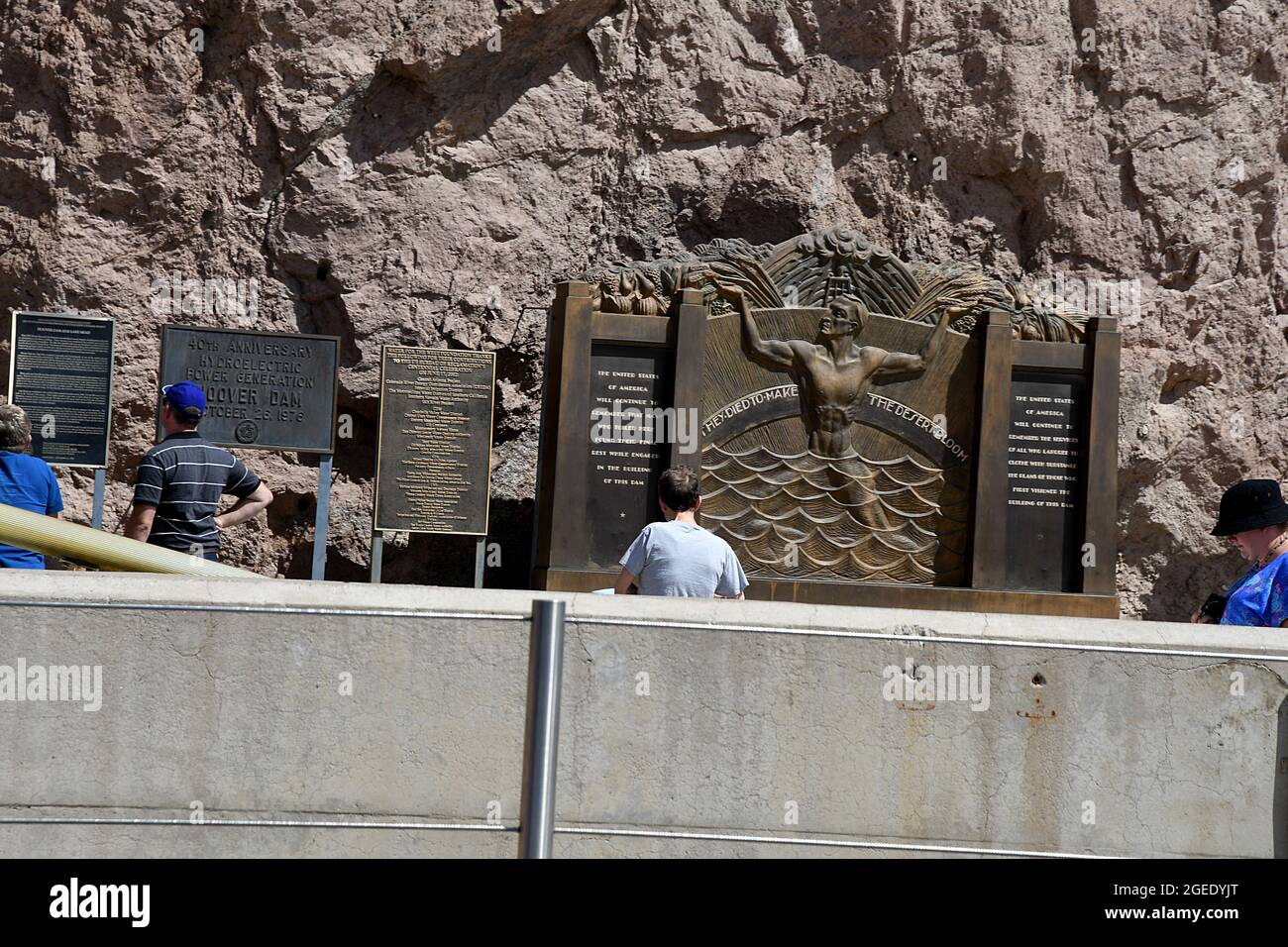 hOOVER DAM /ARIZONA /NEVADA/USA/02JUNE 2018 Hoover Dam was built during ...