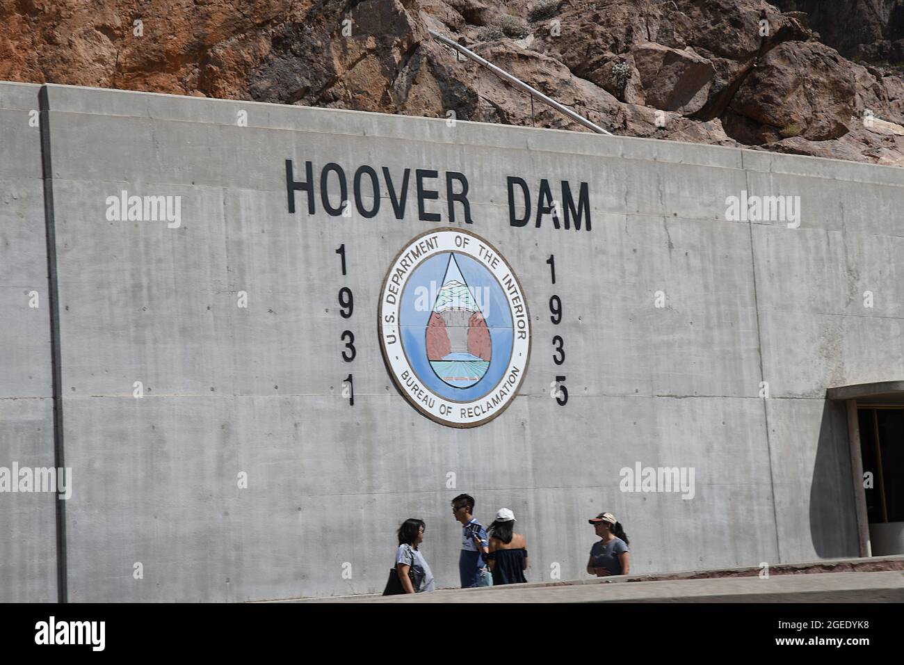 hOOVER DAM /ARIZONA /NEVADA/USA/02JUNE 2018 Hoover Dam was built during ...