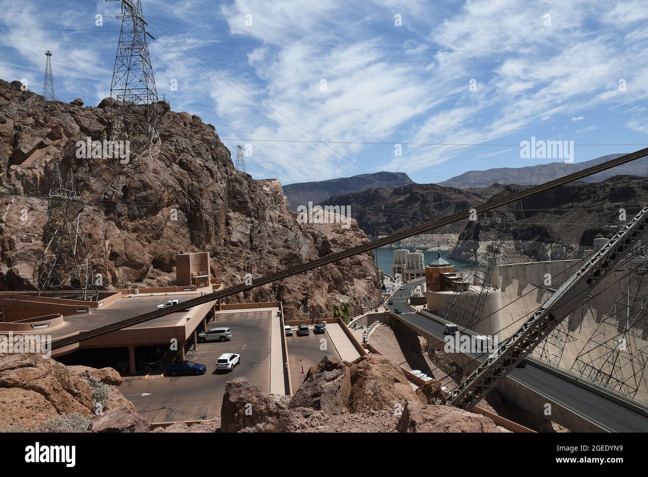 hOOVER DAM /ARIZONA /NEVADA/USA/02JUNE 2018 Hoover Dam was built during ...