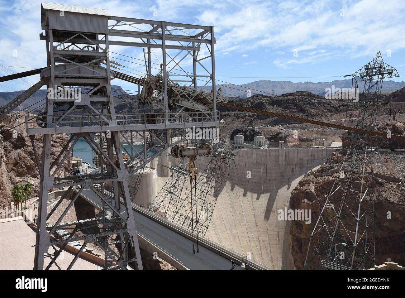 hOOVER DAM /ARIZONA /NEVADA/USA/02JUNE 2018 Hoover Dam was built during ...