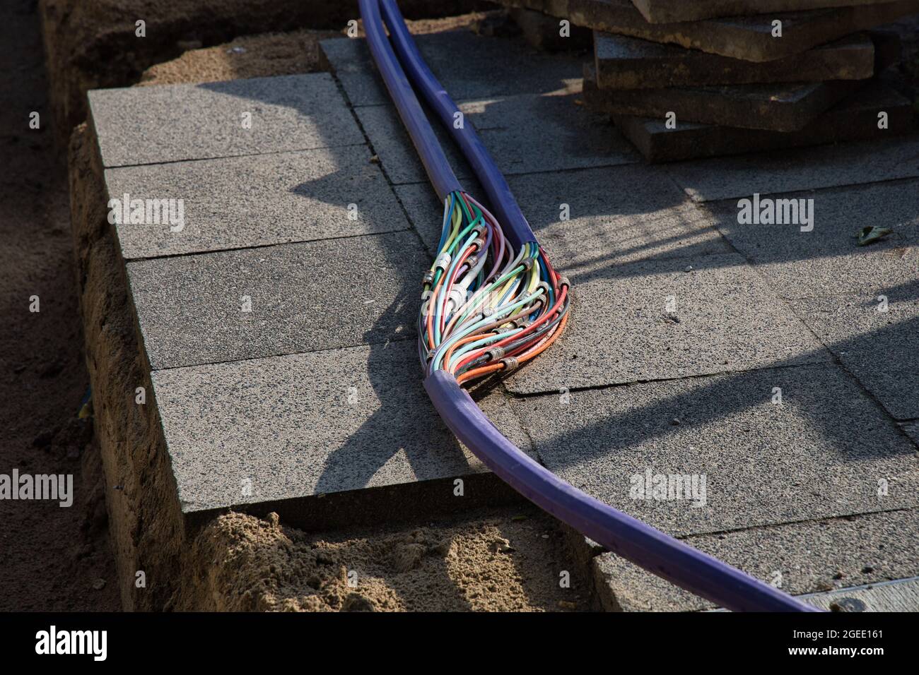 Construction cables hi-res stock photography and images - Alamy