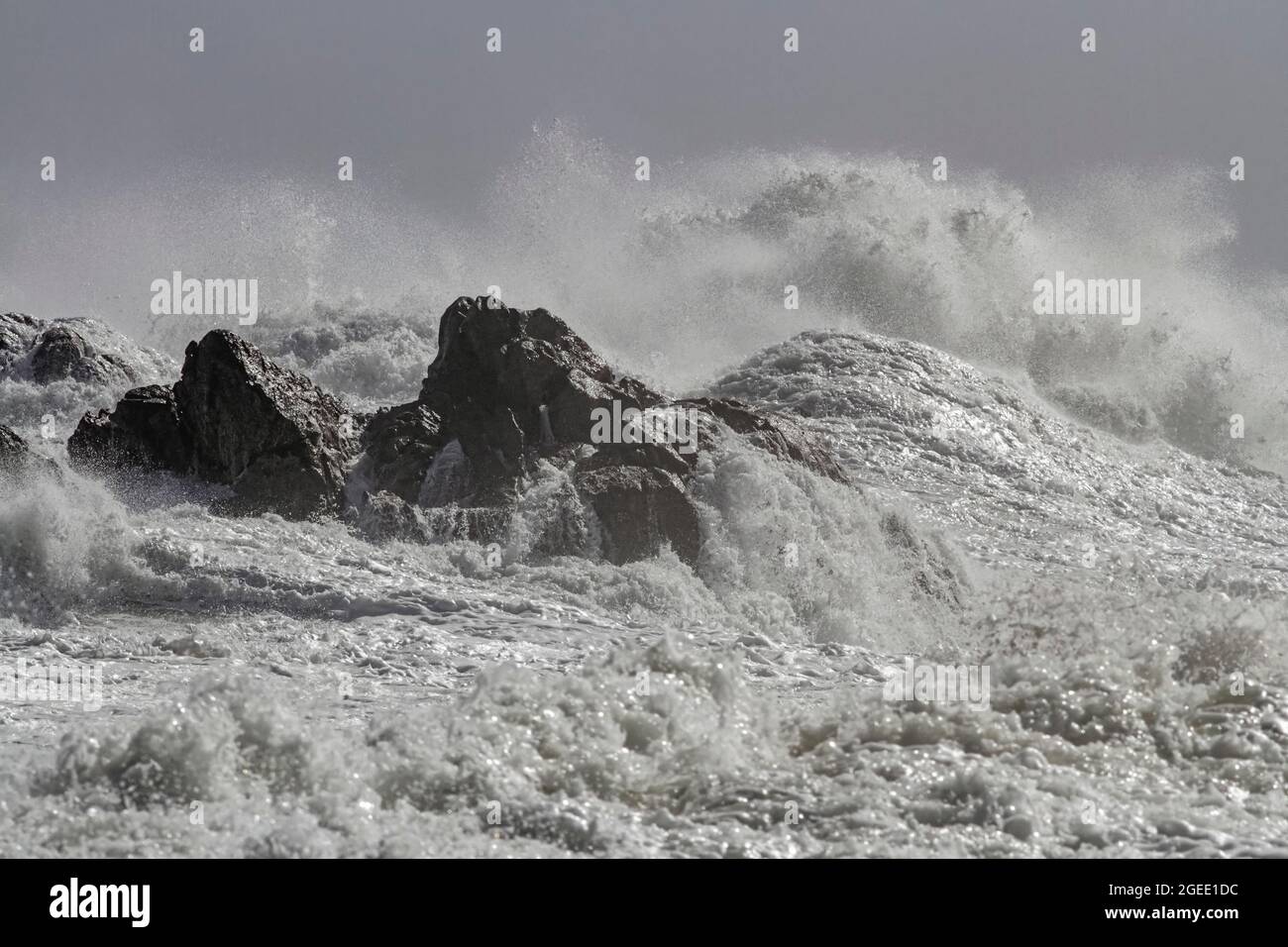 Big wave splash in a rough sea day Stock Photo - Alamy