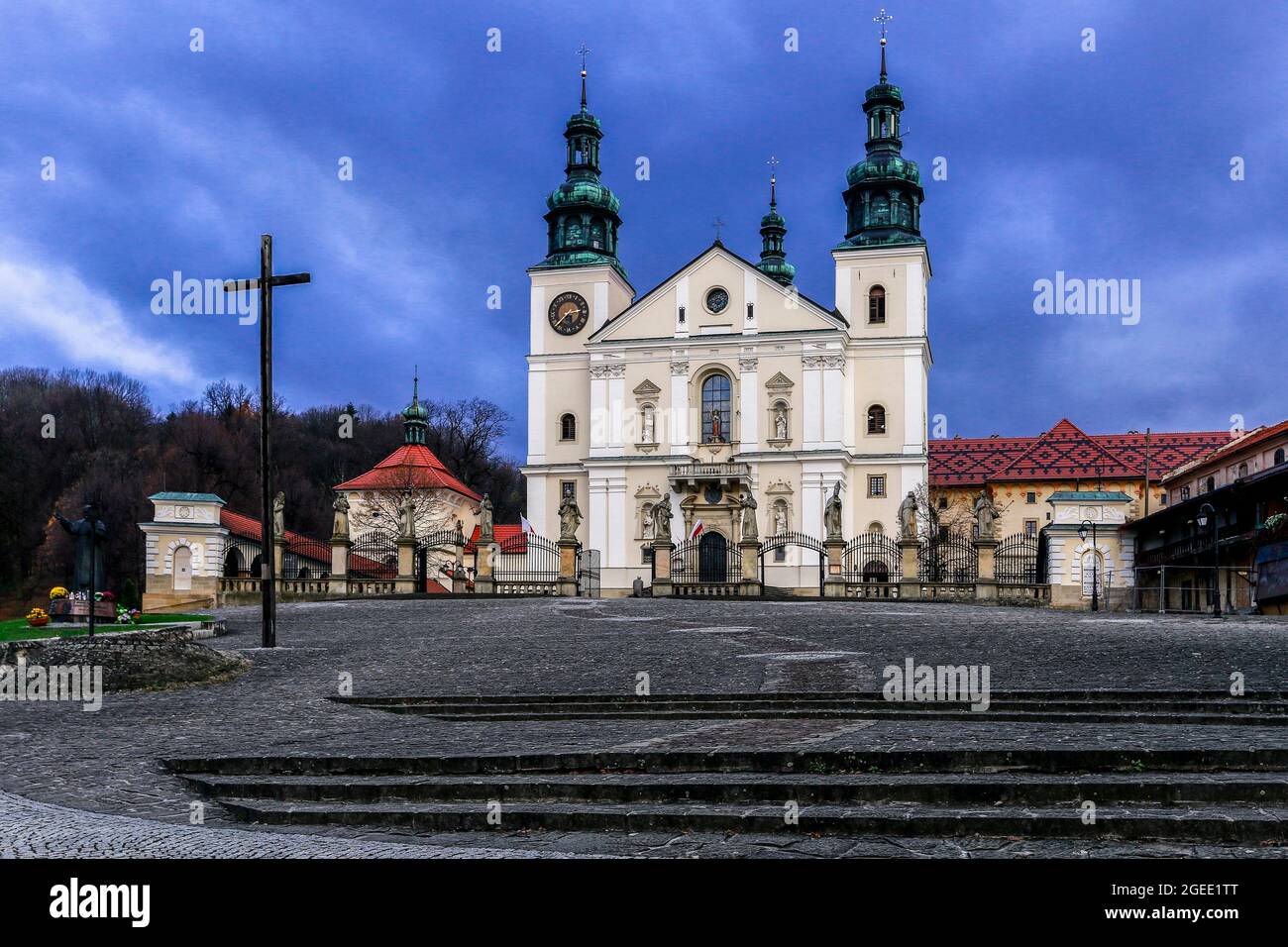 KALWARIA-ZEBRZYDOWSKA, POLAND - NOVEMBER 11, 2017: Basilica in Kalwaria ...