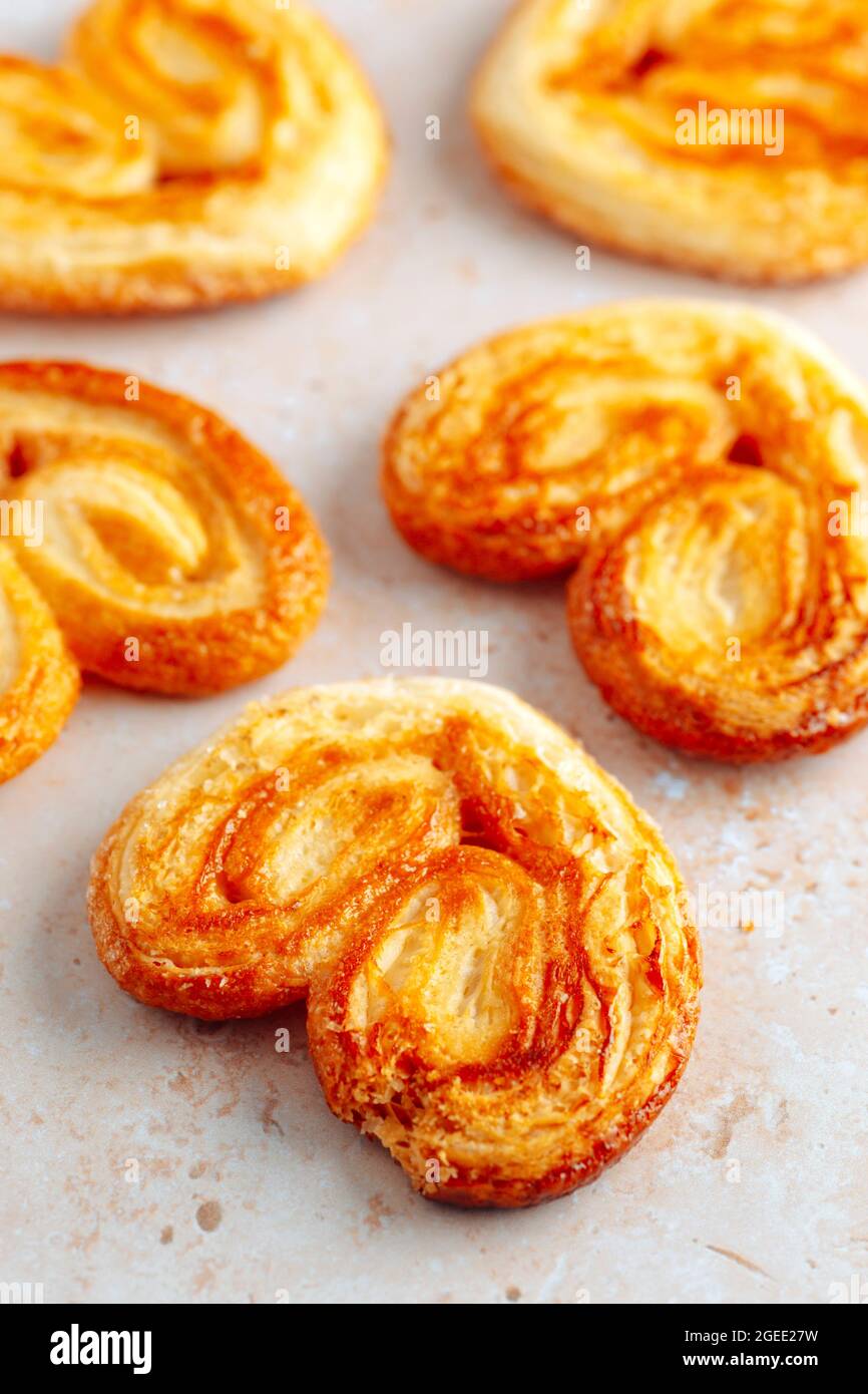 Palmier Cookies or Biscuits – French Heart-Shaped Biscuits with a ...