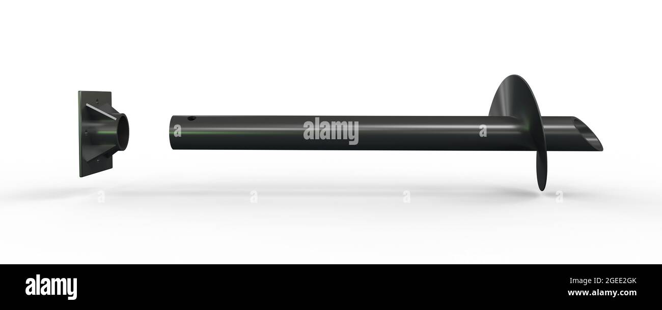 screw foundations with tops for footing - isolated concept industrial ...