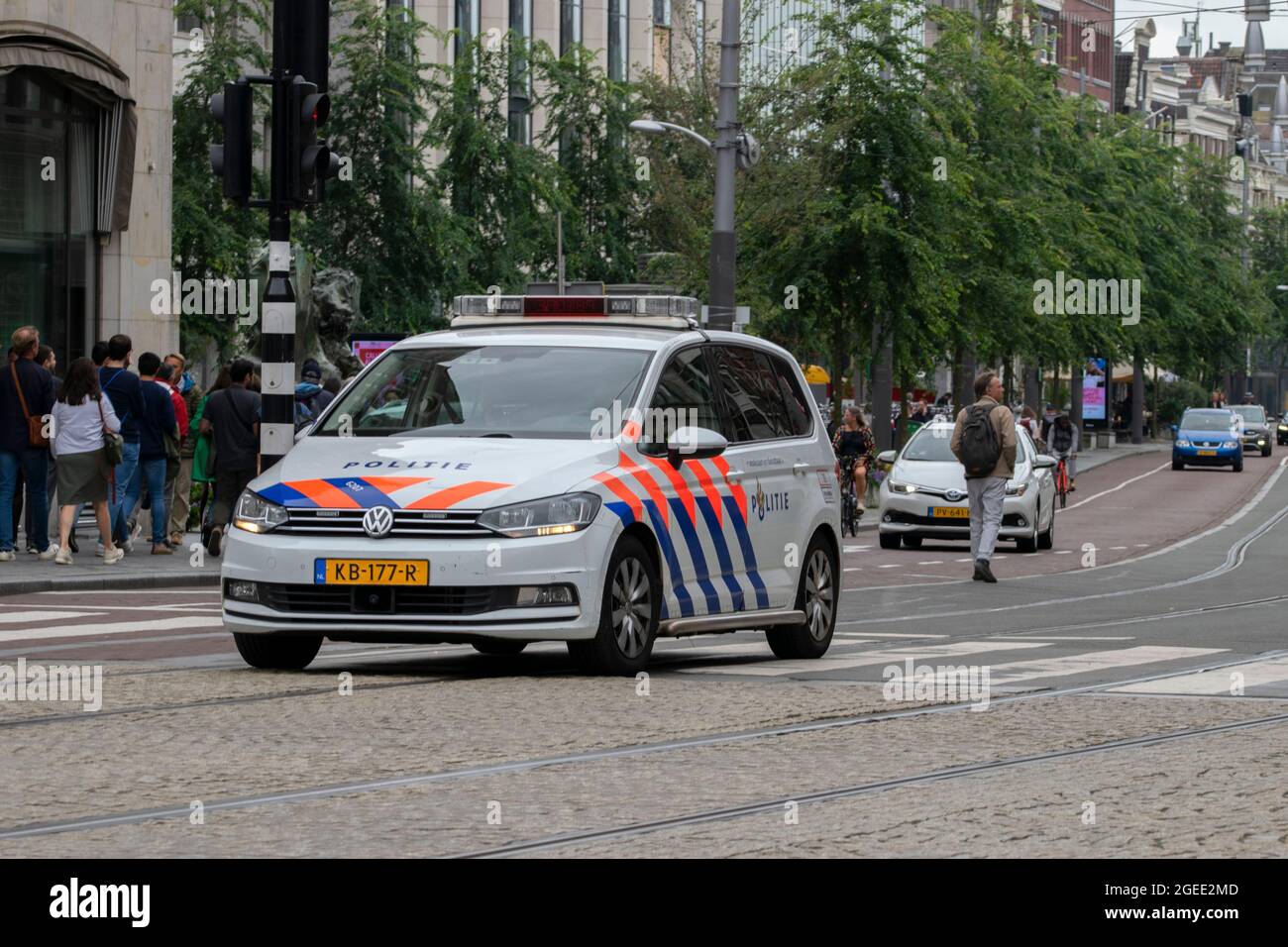 Side View Police Car At Amsterdam The Netherlands 18-8-2021 Stock Photo ...