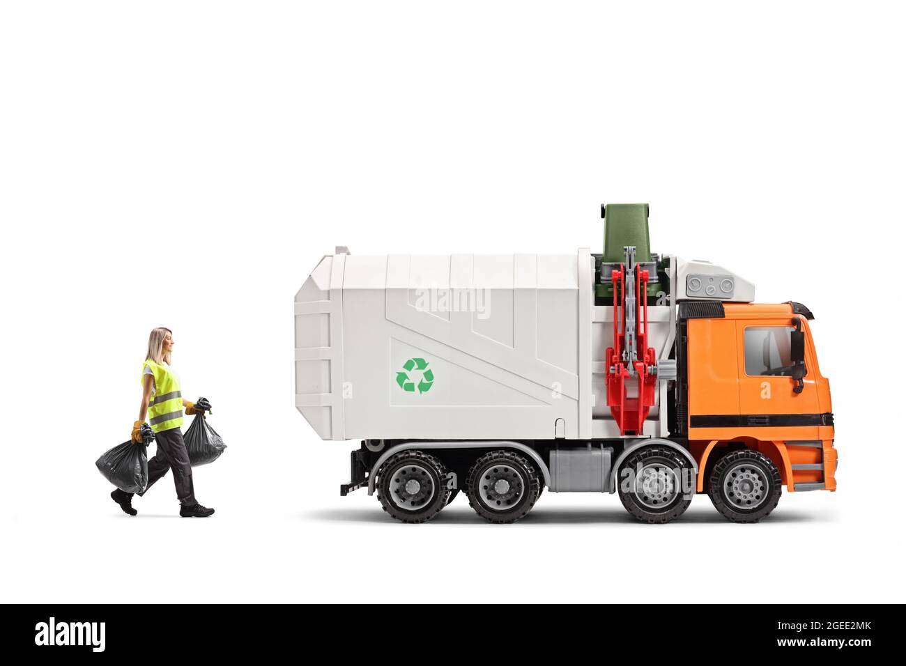 Female waste collector carrying hi-res stock photography and images - Alamy