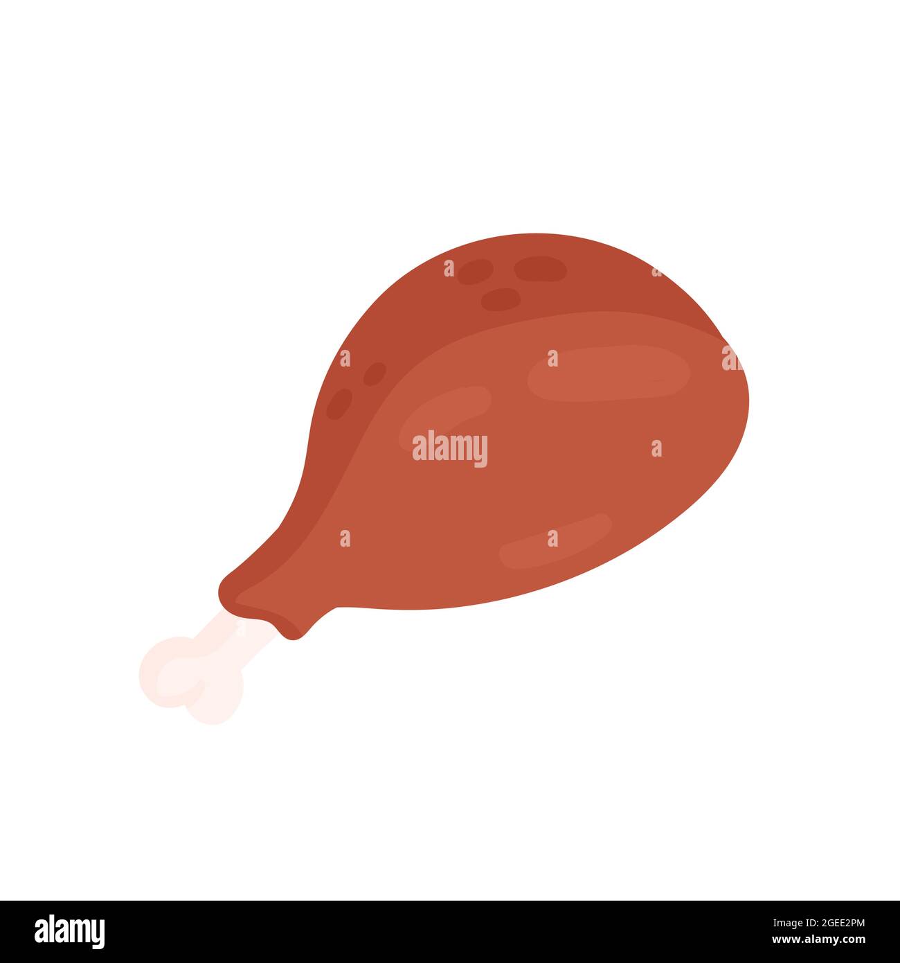 Pork leg meat product, butchery food production vector illustration ...