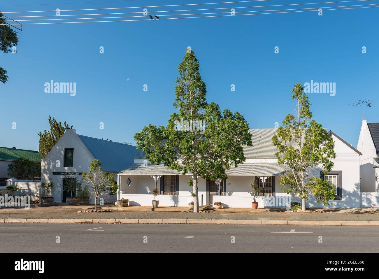 PRINCE ALBERT, SOUTH AFRICA - APRIL 20, 2021: A street scene, with ...