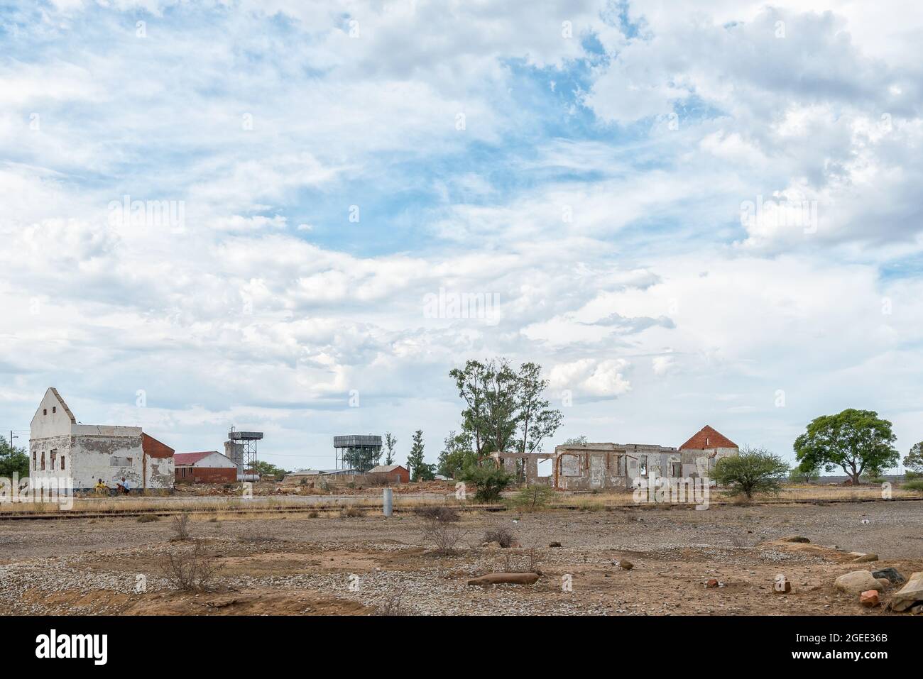 KLIPPLAAT, SOUTH AFRICA - APRIL 21, 2021: Ruins at the railway station ...