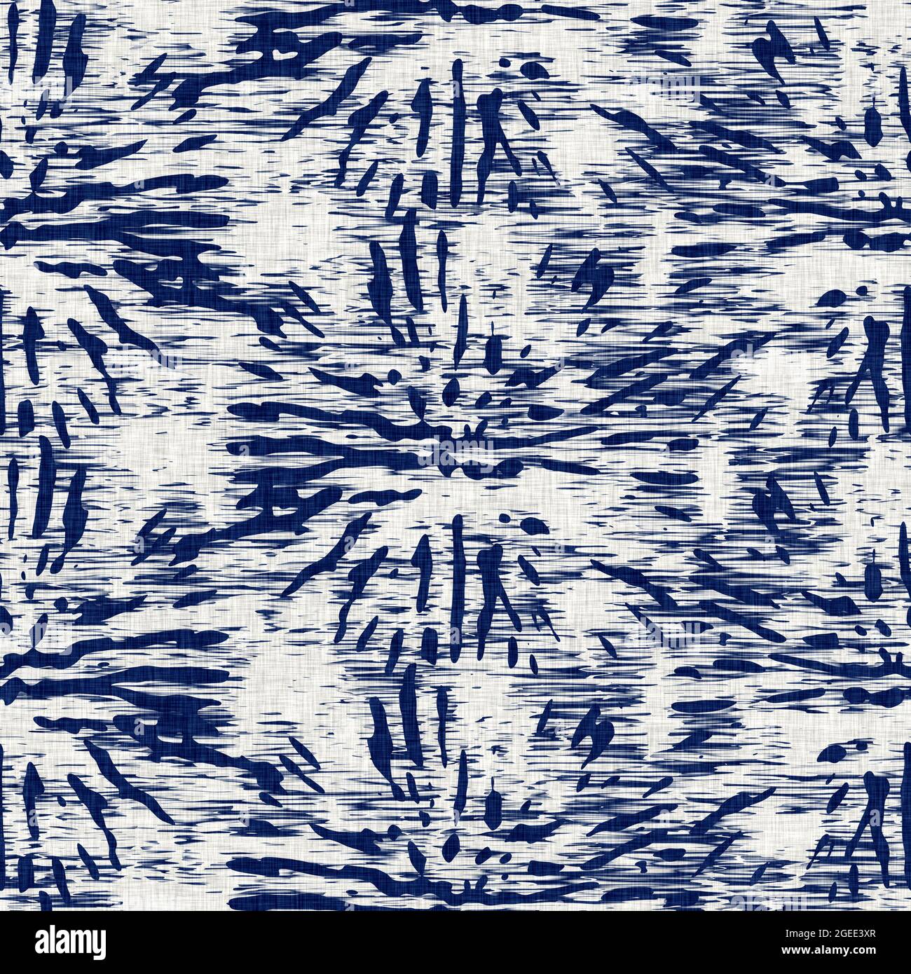 Indigo dyed fabric flower pattern texture. Seamless textile fashion ...