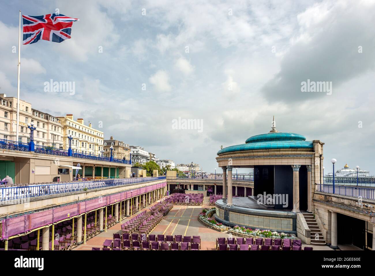 Eastbourne, August 2021: The Bandstand in Eastbourne Stock Photo - Alamy
