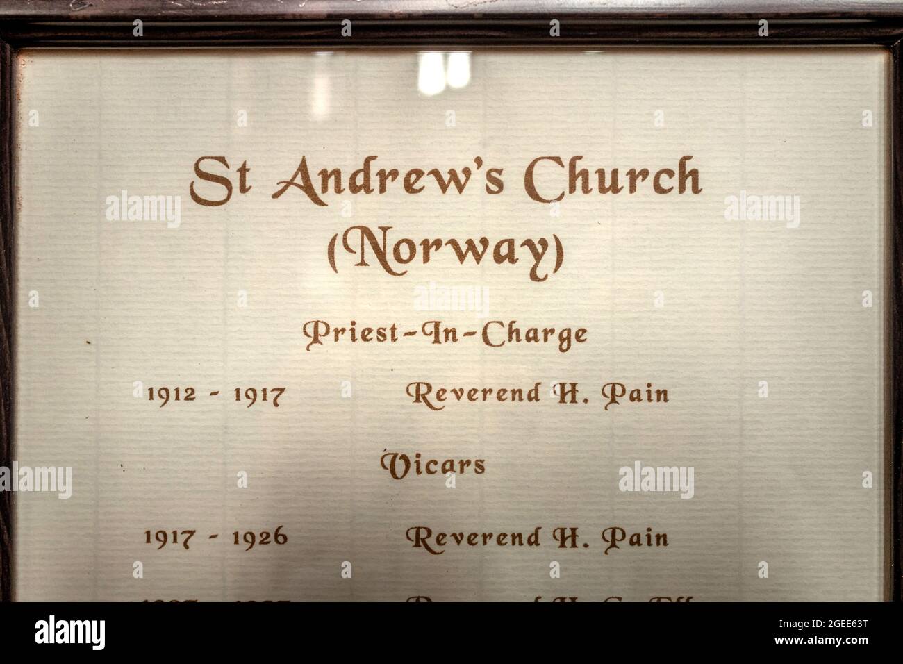 Eastbourne, August 2021: The Parish Church of St Andrew (Norway) in ...