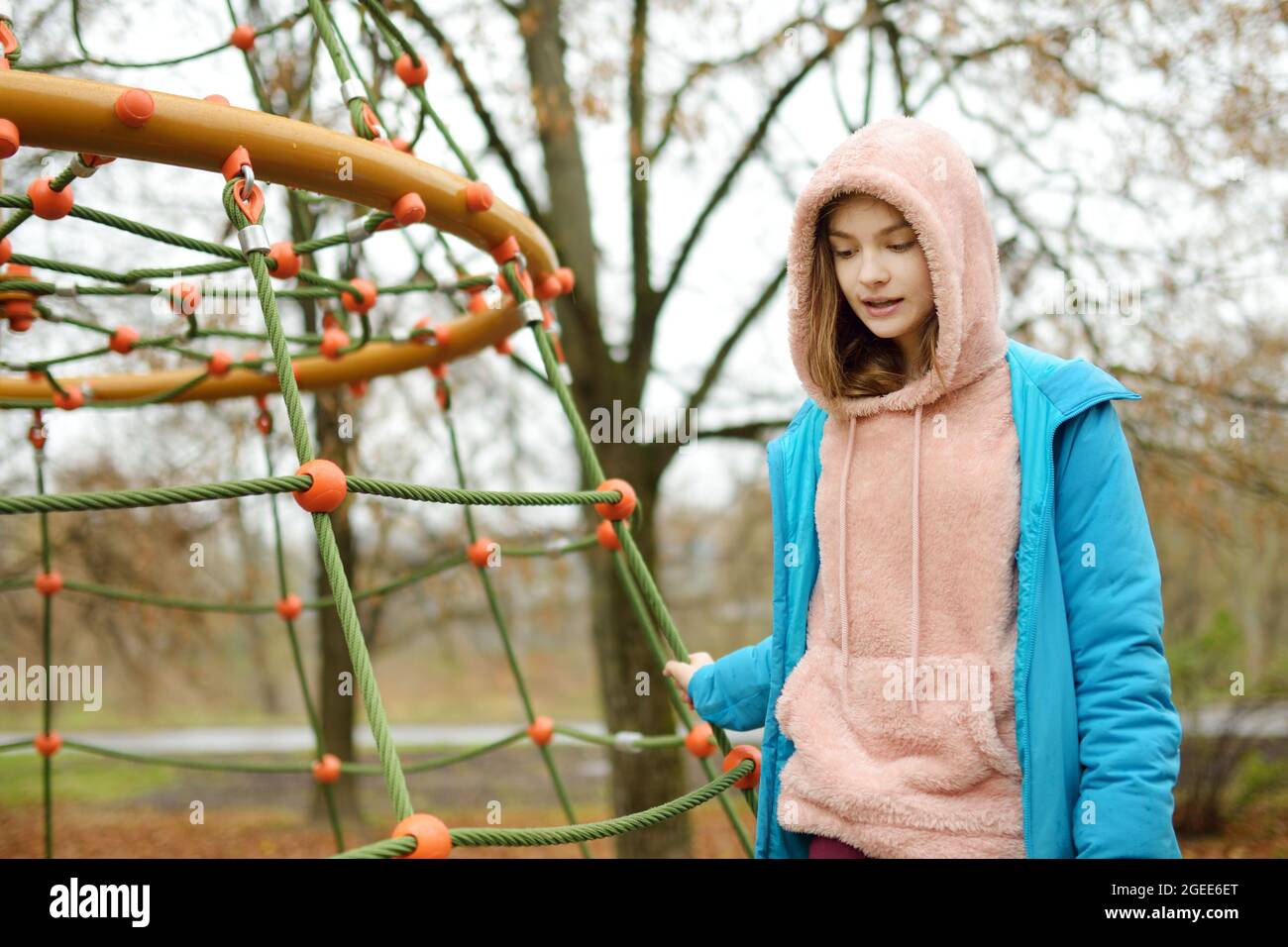 Girl preteen playground hi-res stock photography and images - Alamy
