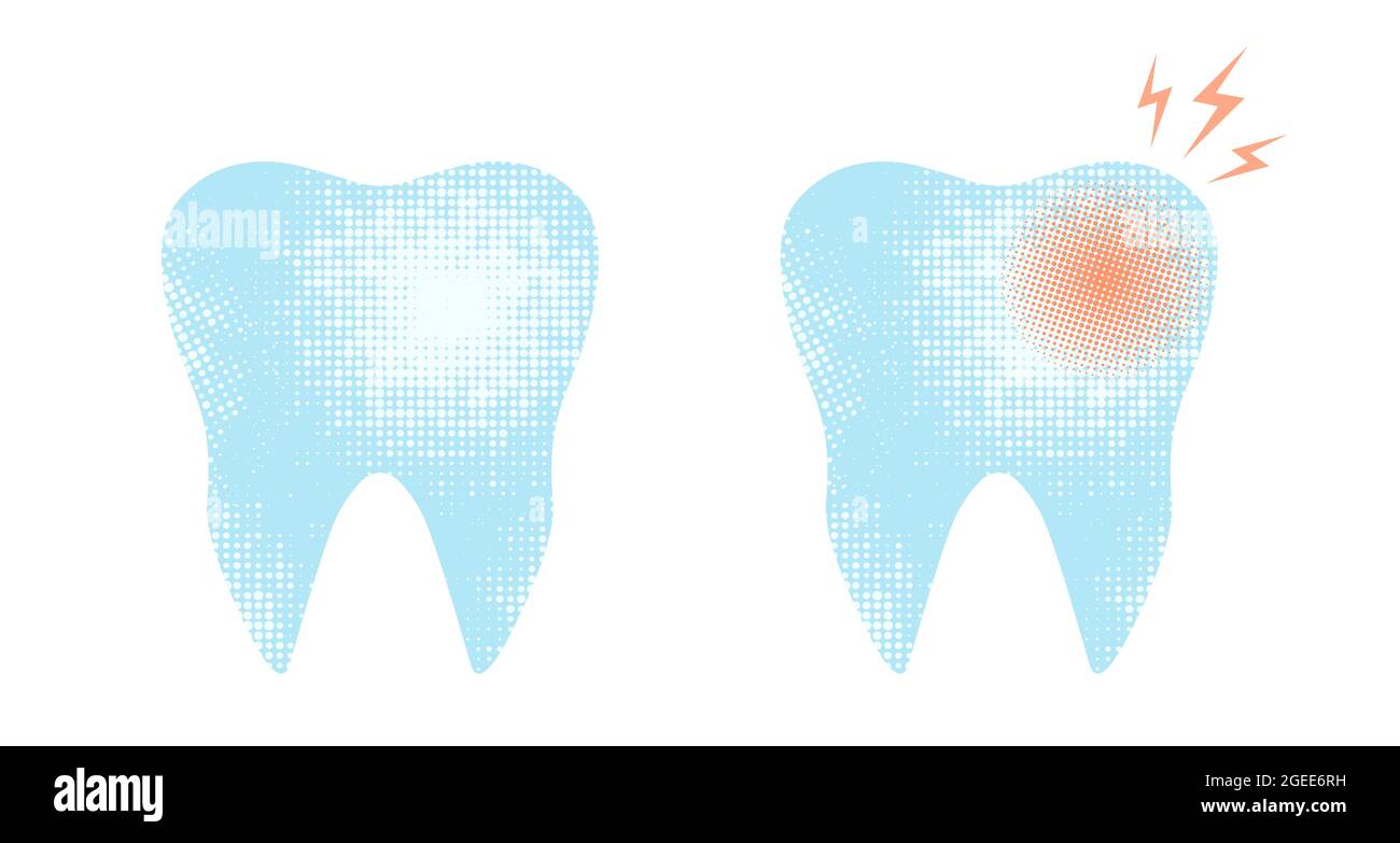 Vector set emblems of tooth in retro style. Vector vintage icons of ...
