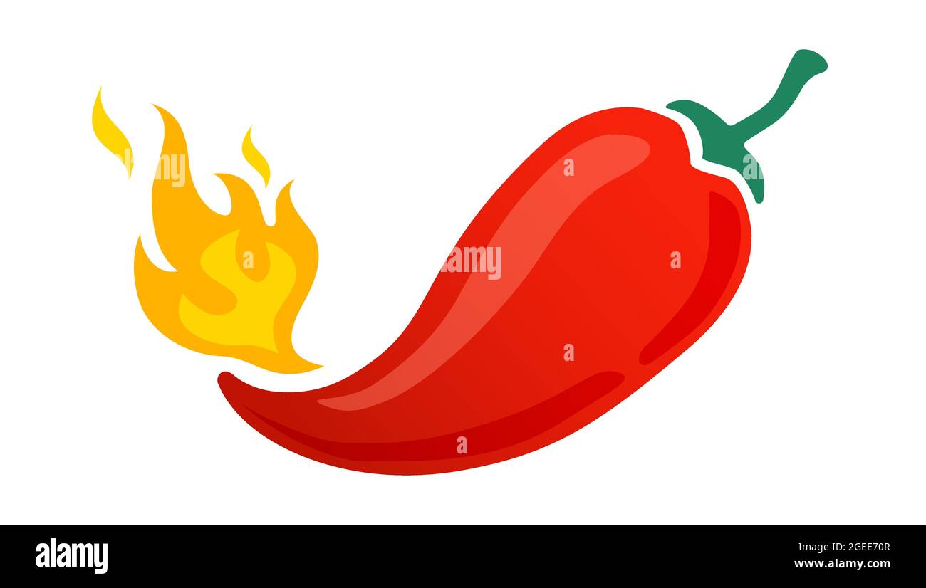 Vector icon of hot jalapeno or chilli pepper. Vector illustration of ...