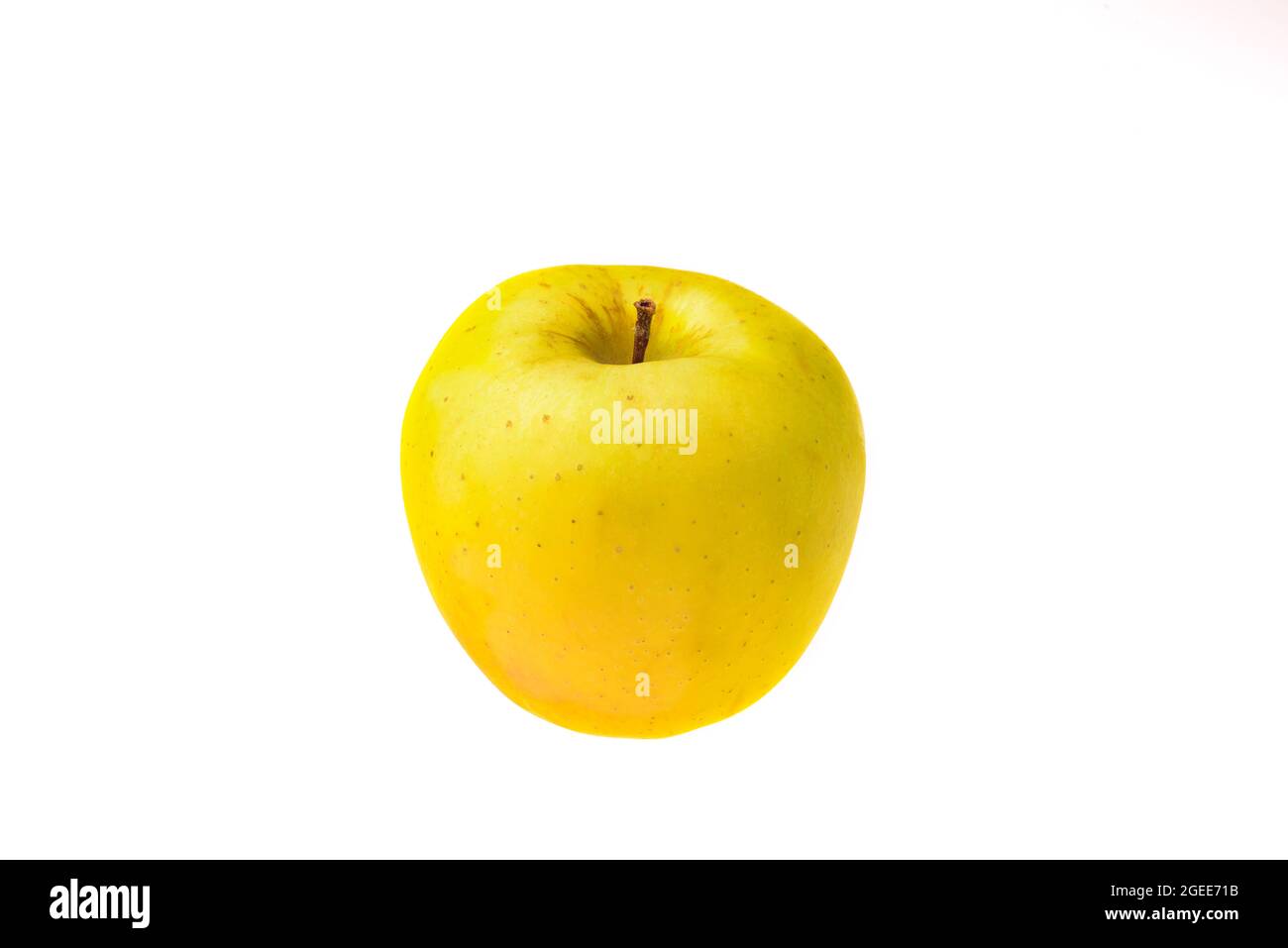 fresh yellow apple isolated on white background Stock Photo - Alamy